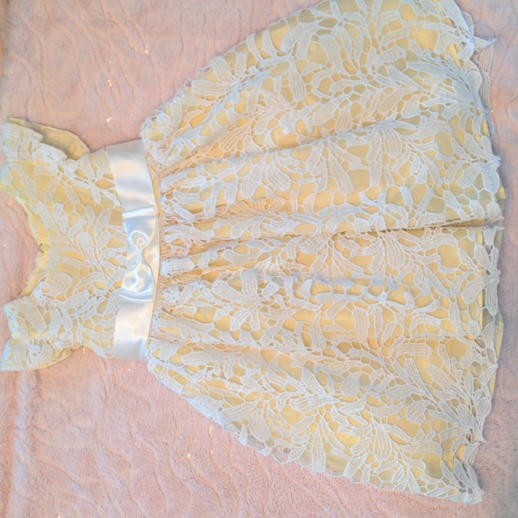 Princess Faith | Dresses | Pastel Yellow Lace Girls Dress | Poshmark